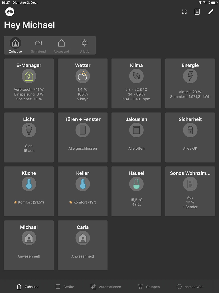 Großes Lob für die gelungene homee iOS App - Stories und Projekte ...